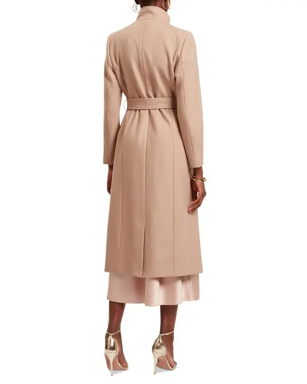 Ted Baker London Wool Blend Wrap Coat - Camel