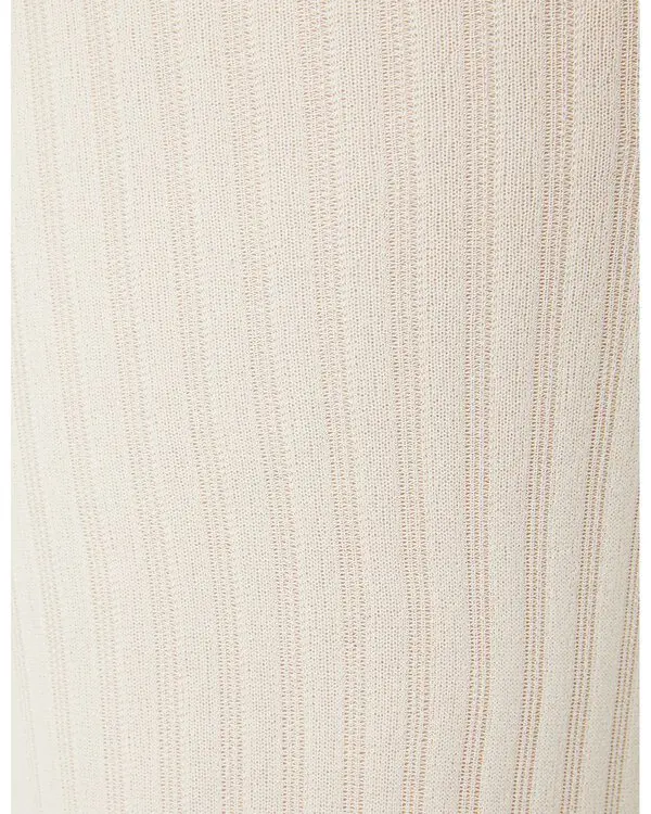 Hue Opaque Control Top Sheer Rib Tights - Ivory