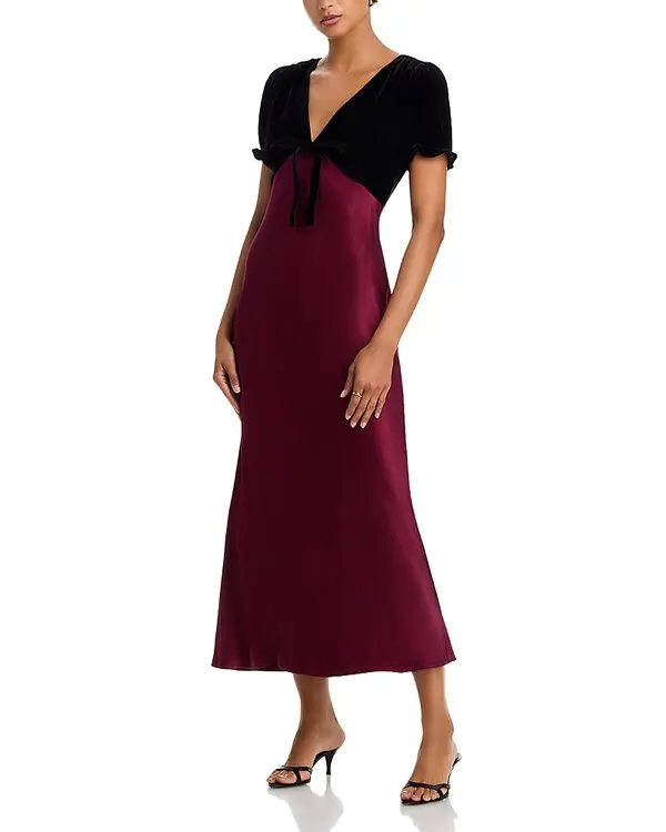 Rails Dory Velvet Shrug Satin Dress
