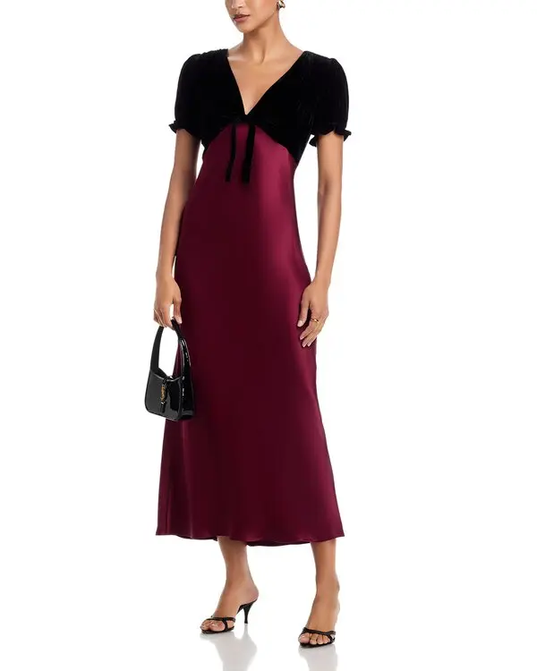 Rails Dory Velvet Shrug Satin Dress