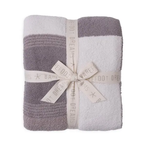 Barefoot Dreams Cozychic Costa Block Throw - Beach Rock