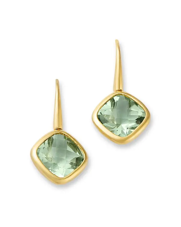 Bloomingdale'S Prasiolite And 14k Yellow Gold Drop Earrings - Gold/prasiolite