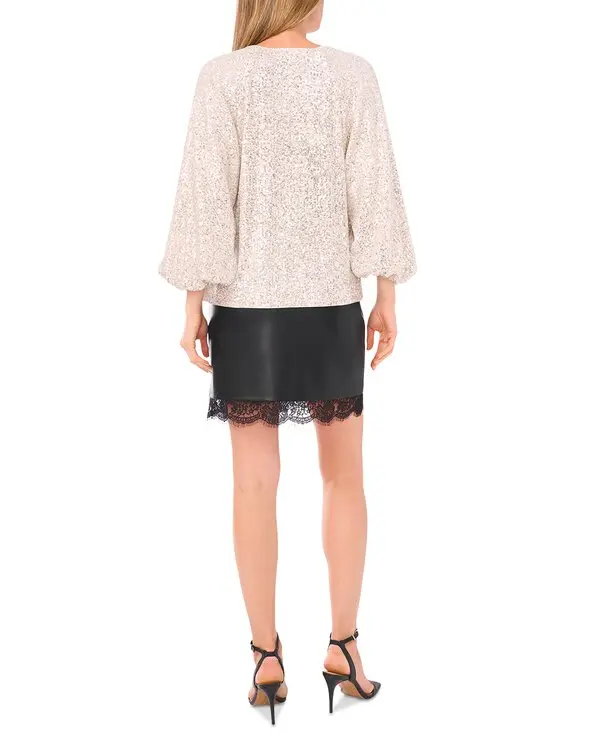 Vince Camuto Sequined Raglan Top