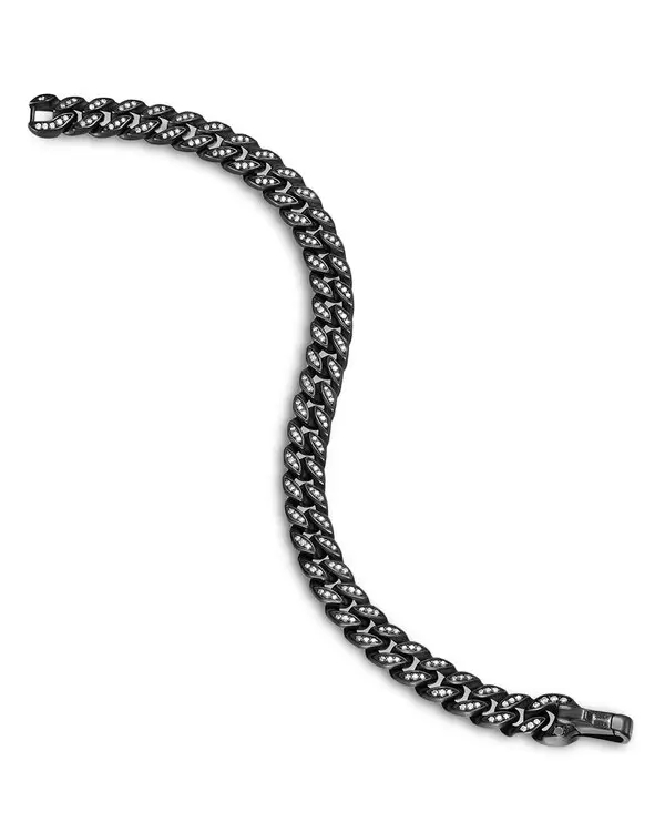David Yurman Curb Chain Bracelet With Diamonds