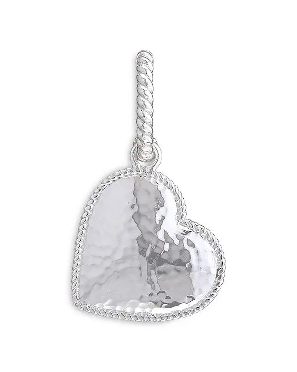 CAPUCINE DE WULF Oversized Heart Charm Pendant - Silver