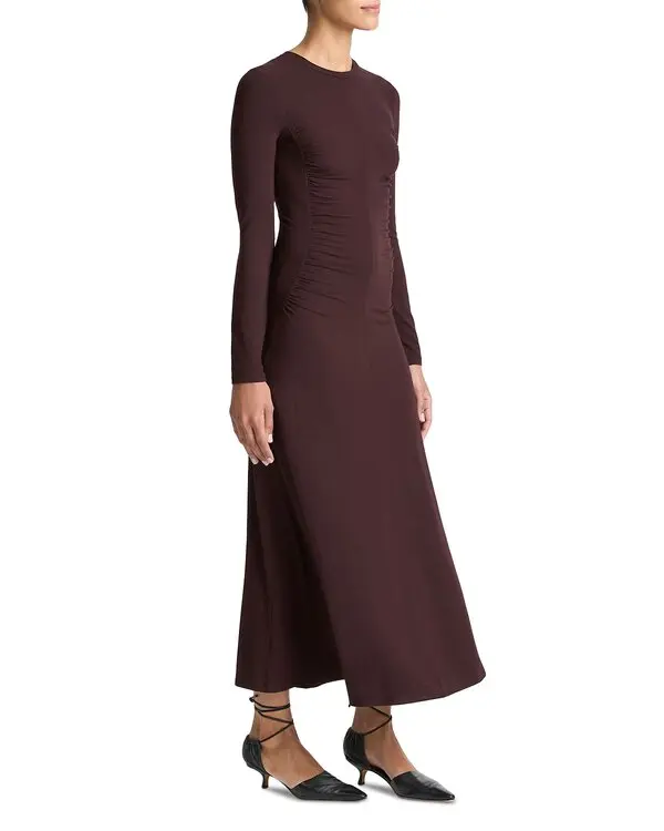 Vince Ruched Maxi Dress - Dark Fig