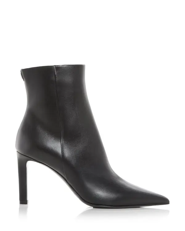 JIMMY CHOO Frankie 85 Croc Embossed Booties - Black