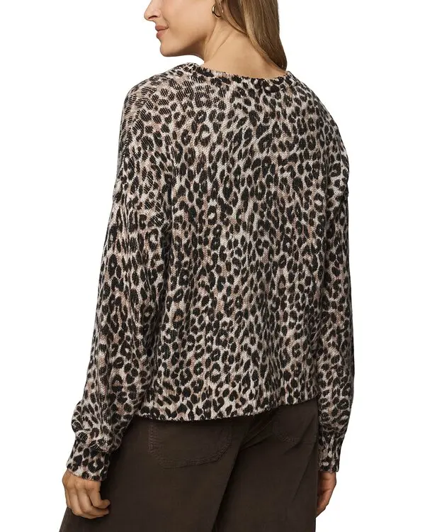 Splendid Delaney Leopard Print Sweater - Snow Leopard