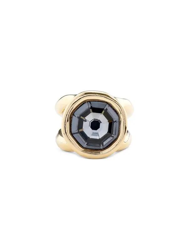 UNODE50 Double Band Sculptural Crystal Ring