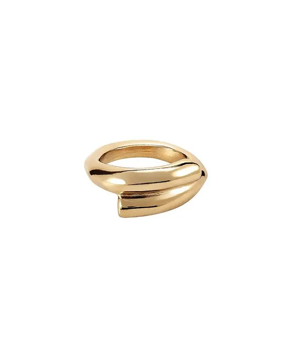 UNODE50 18k -plated Tubular Band Ring - Gold