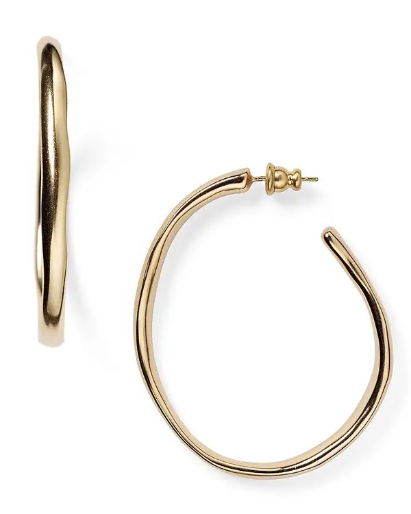 UNODE50 Open Hoop Earrings - Gold