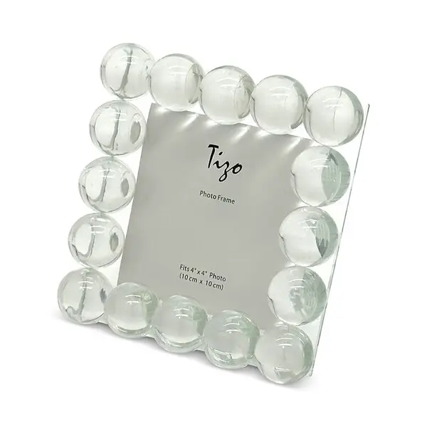 TIZO Crystal Glass Single Bubble Frame, 4 X 4 - Clear