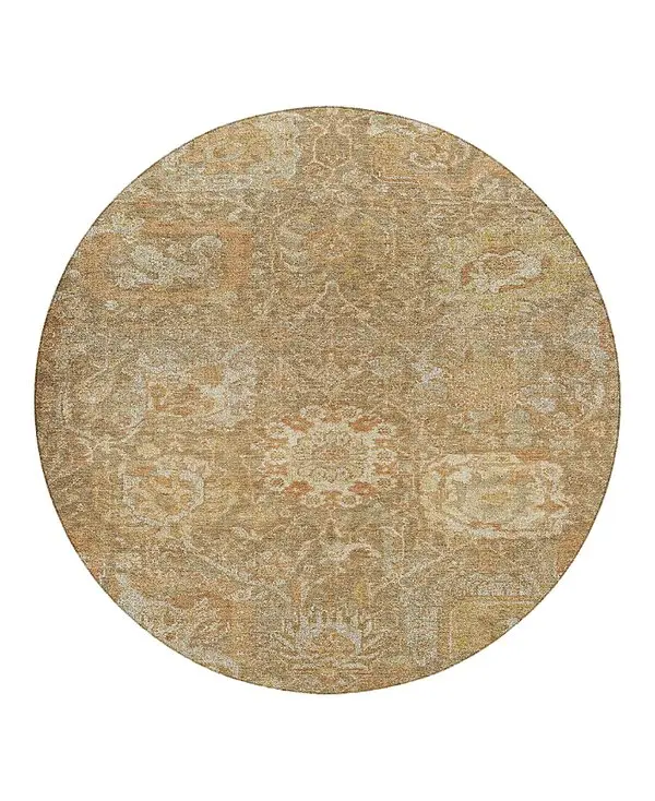 DALYN RUG COMPANY Tabrook Washable Tb10 Round Area Rug 8'0 X 8'0 - Beige/tan