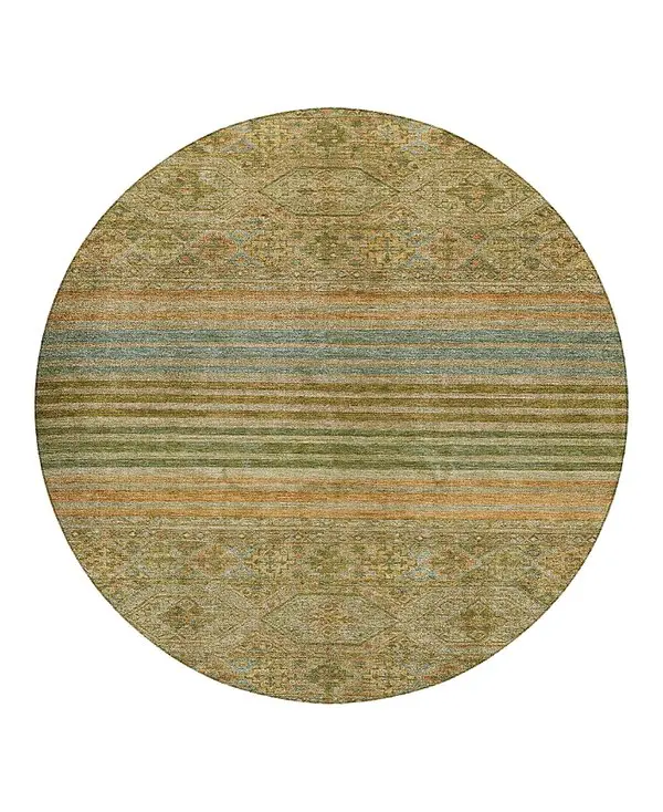 DALYN RUG COMPANY Tabrook Washable Tb7 Round Area Rug 8'0 X 8'0 - Green