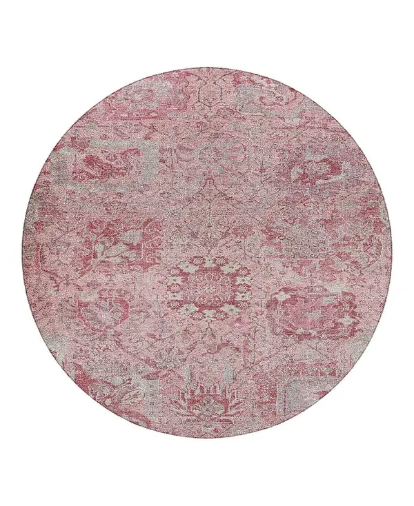DALYN RUG COMPANY Tabrook Washable Tb15 Round Area Rug 8'0 X 8'0 - Pink