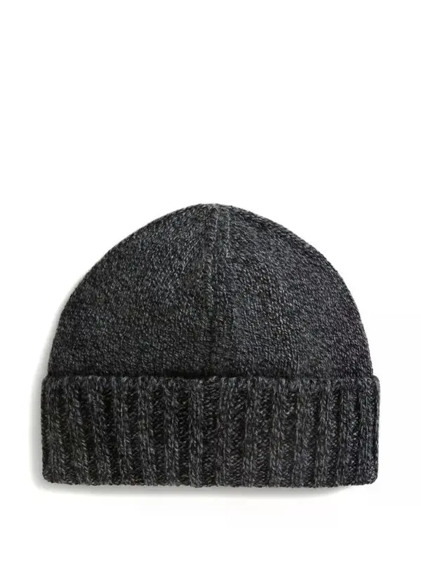 Woolrich Ribbed Wool Beanie - Grey