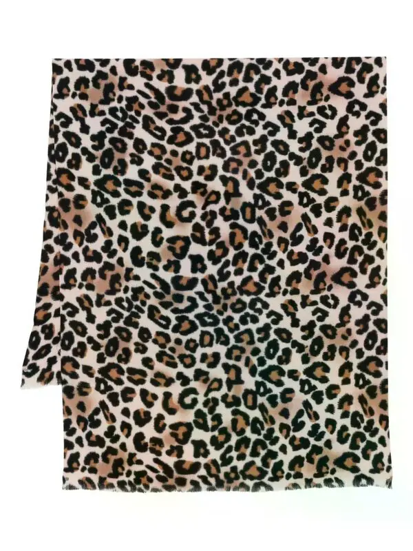 Guess Leopard-print Scarf - Brown