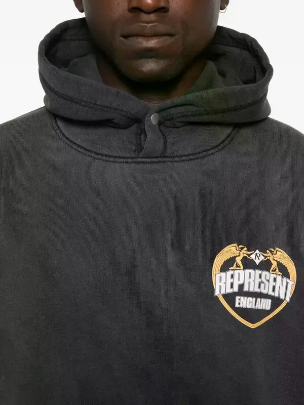 REPRESENT Logo-embroidered Hoodie