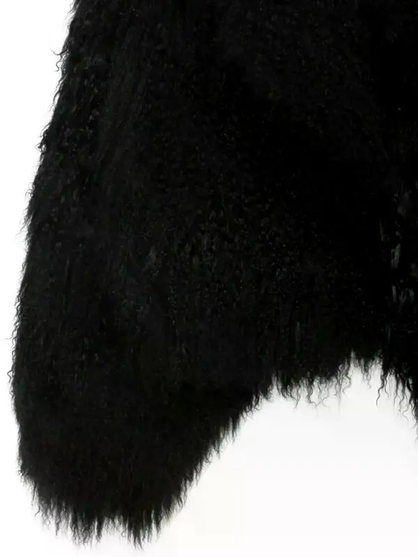 BLANCHA Textured Faux-fur Coat
