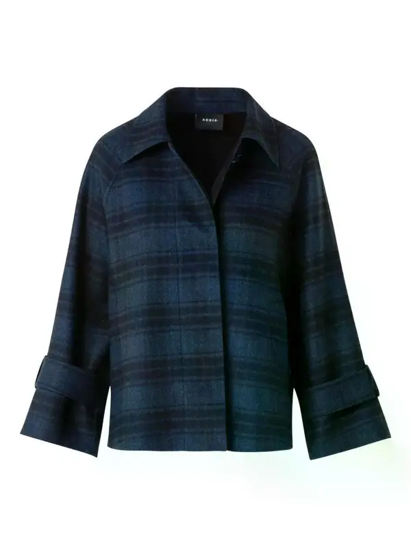 Akris Buttoned Plaid Jacket