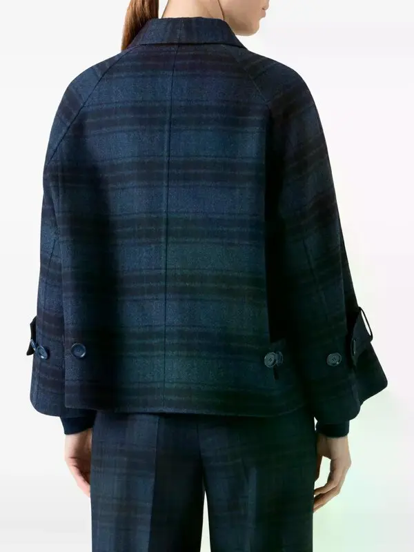 Akris Buttoned Plaid Jacket