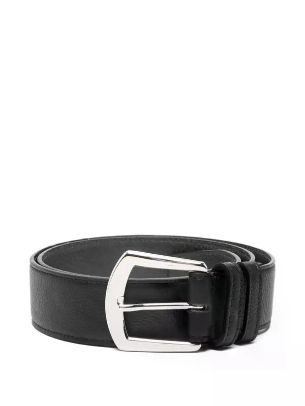 Kiton Leather Belt - Black