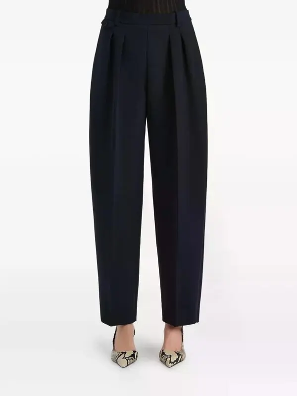 Khaite Button-detailed Pleated Trousers