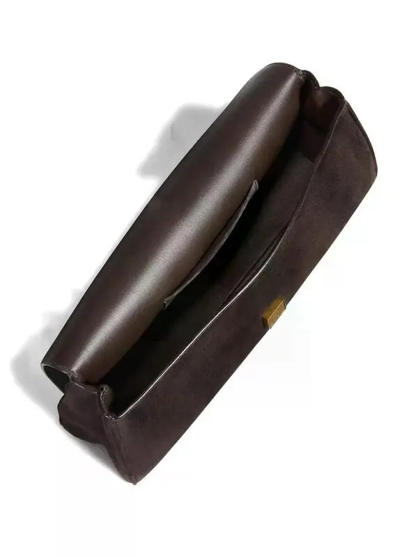 Khaite Audrey Suede Clutch - Brown