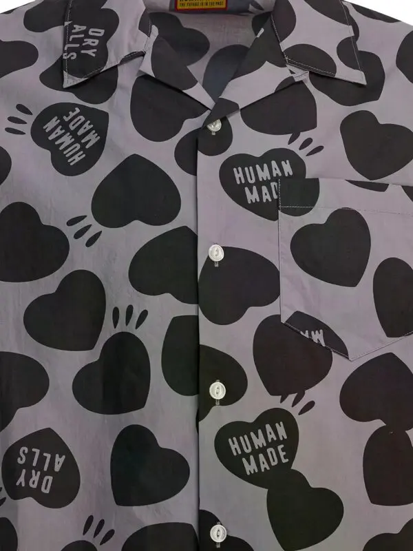 HUMAN MADE Heart-print Shirt - Grey