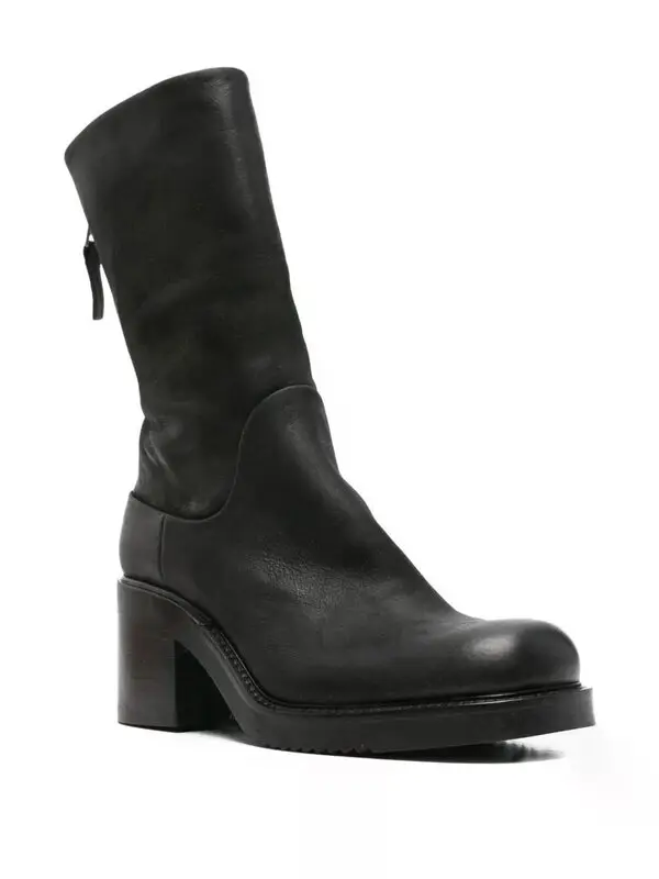 Elena Iachi Block-heel Leather Boots