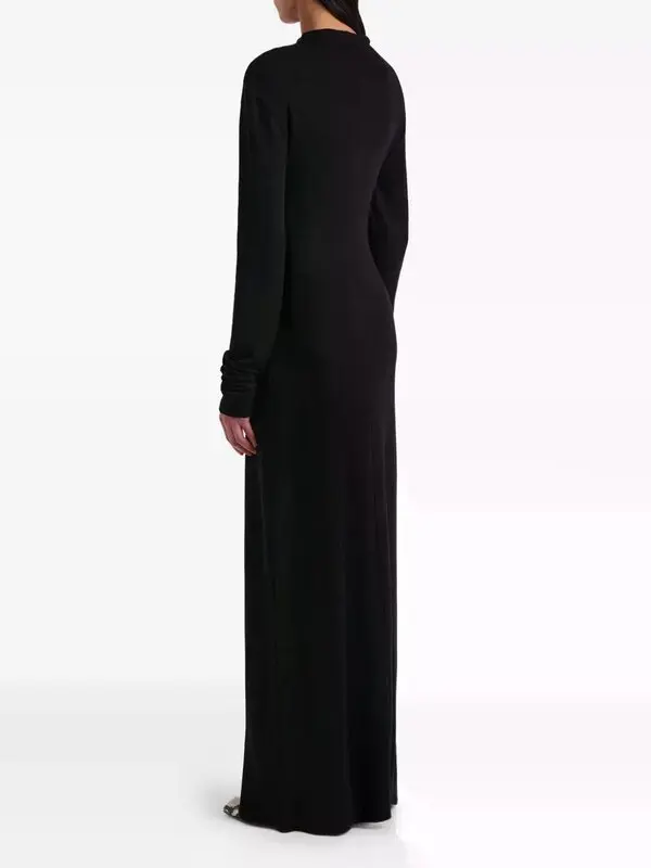 Khaite Long-sleeve Maxi Dress - Black