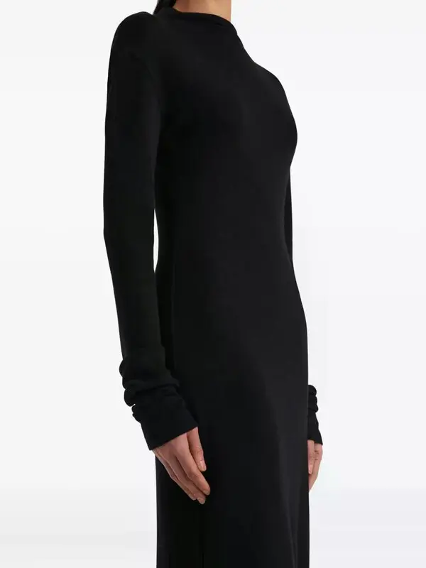 Khaite Long-sleeve Maxi Dress - Black