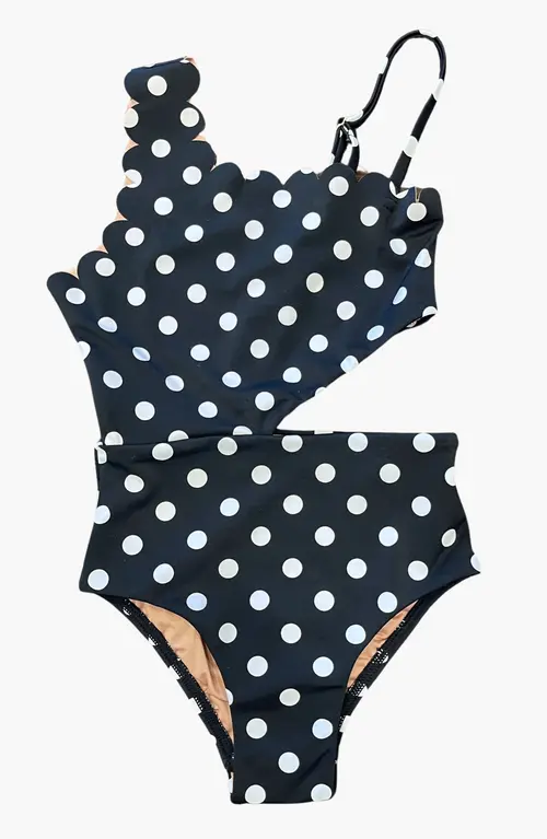 HERMOZA One-shoulder One-piece Swimsuit - Polka Confetti