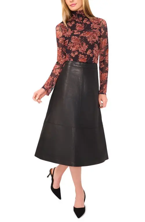 Ted Baker London Leather Flowy Skirt