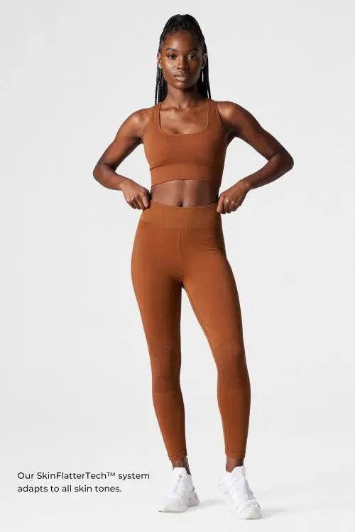 COZY ZERO Tech Merino Mid-support Sports Bra - Cappuccino