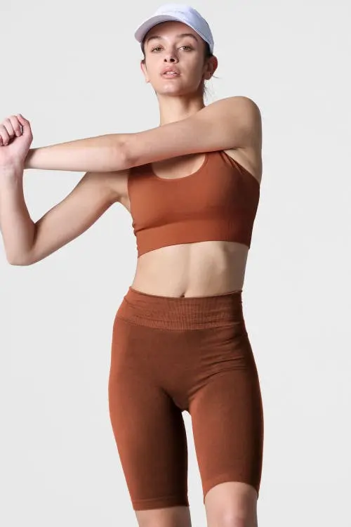 COZY ZERO Tech Merino Mid-support Sports Bra - Cappuccino