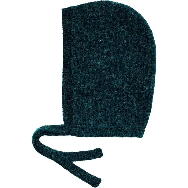 HYER GOODS Upcycled Alpaca Wool Tie Balabonnet - Emerald