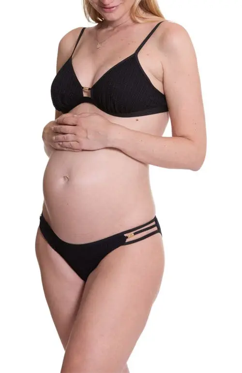 CACHE COEUR Milos Triangle Maternity Bikini - Black