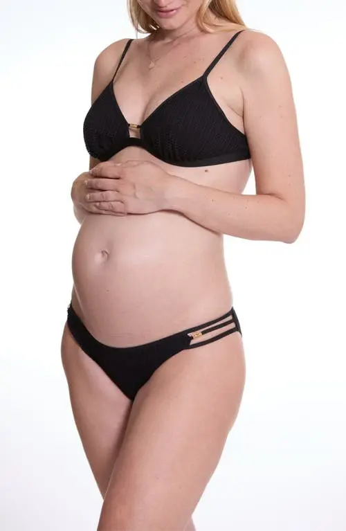 CACHE COEUR Milos Triangle Maternity Bikini - Black