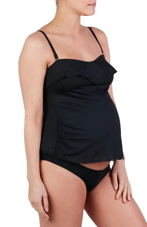 CACHE COEUR Maternity Bloom Tankini - Black
