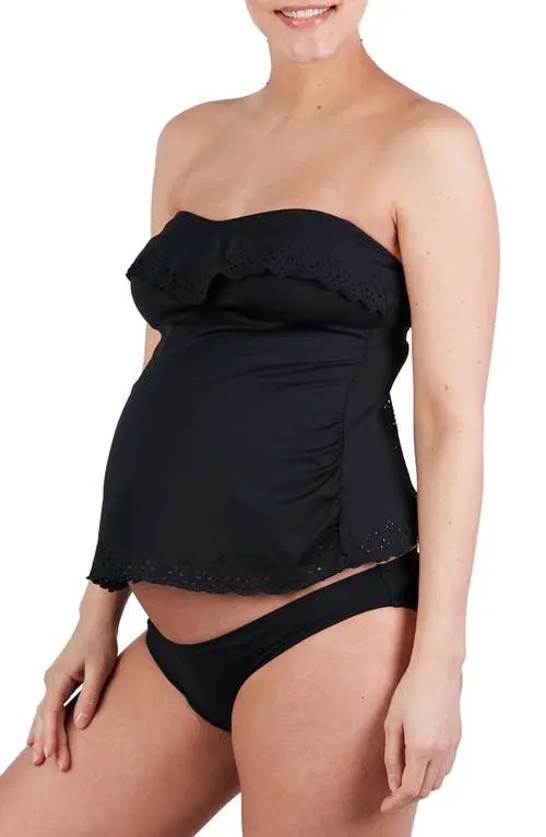 CACHE COEUR Maternity Bloom Tankini - Black