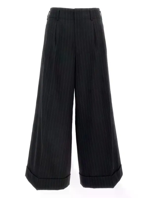 Comme Des Garçons Pinstripe Cuffed Trousers