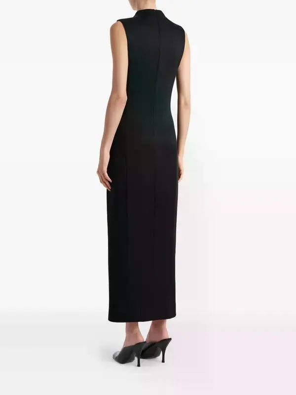 Khaite Slit-detail Sleeveless Midi Dress - Black