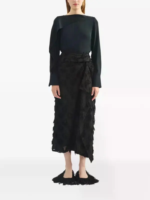 Erdem Draped Midi Skirt