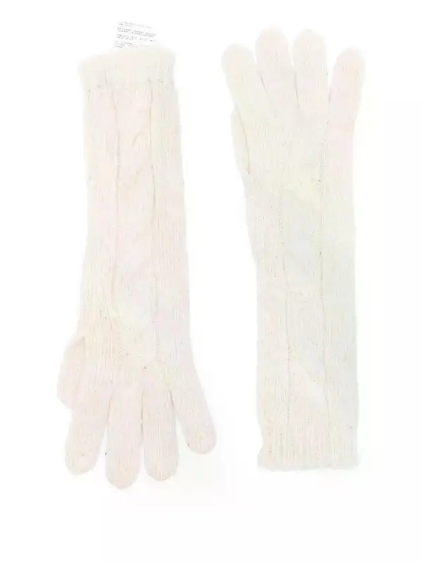 GRAN SASSO Cable-knit Gloves - Neutrals