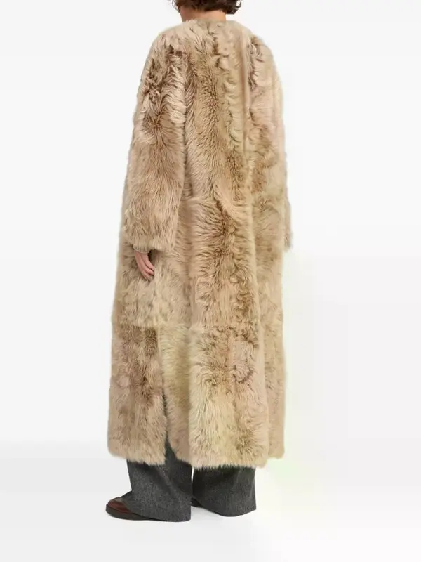 YVES SALOMON Toscana Lambskin Coat - Brown