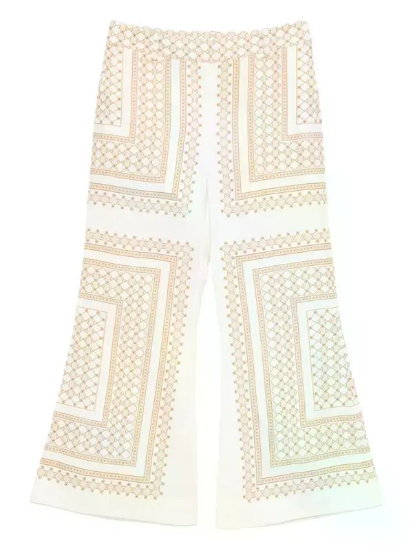 Zimmermann Geometric-print Flared Trousers