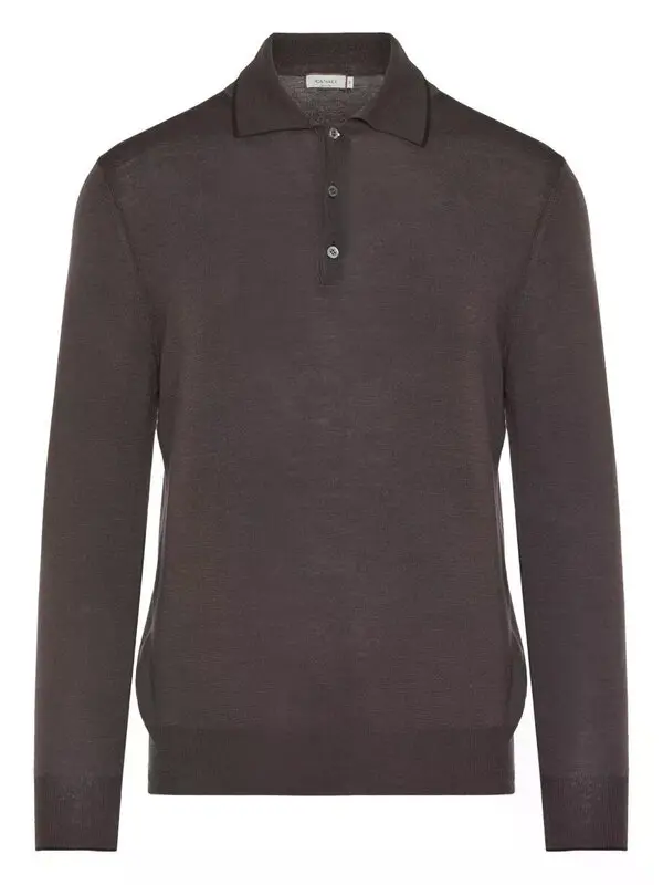 Canali Wool Blend Polo Shirt