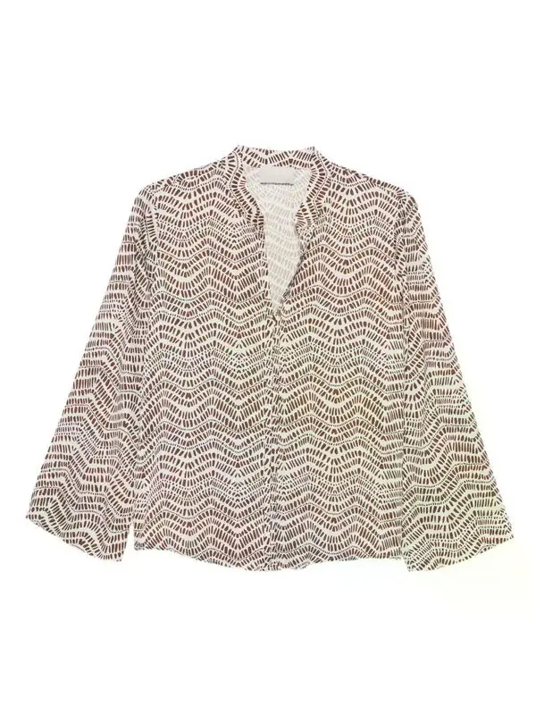 Hemisphere Geometric-print Blouse