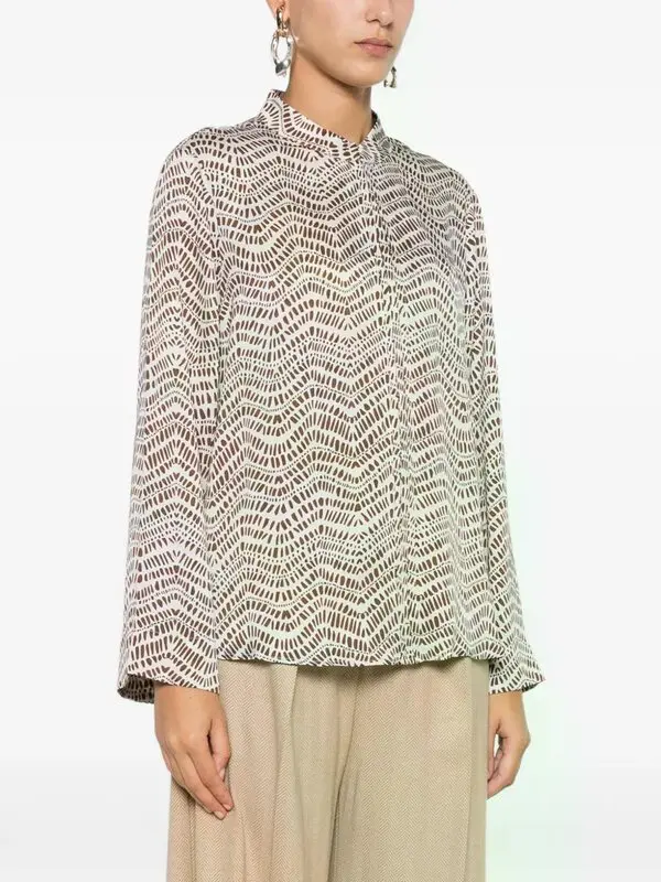 Hemisphere Geometric-print Blouse